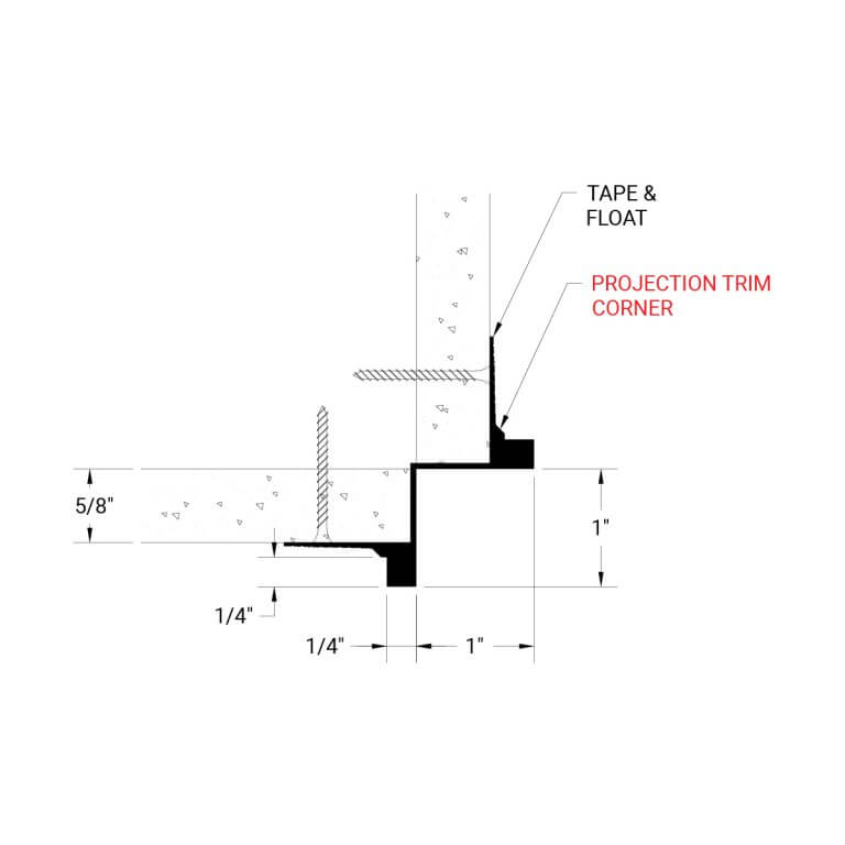 DRYWALL PROJECTION TRIM CORNER | Gordon Inc